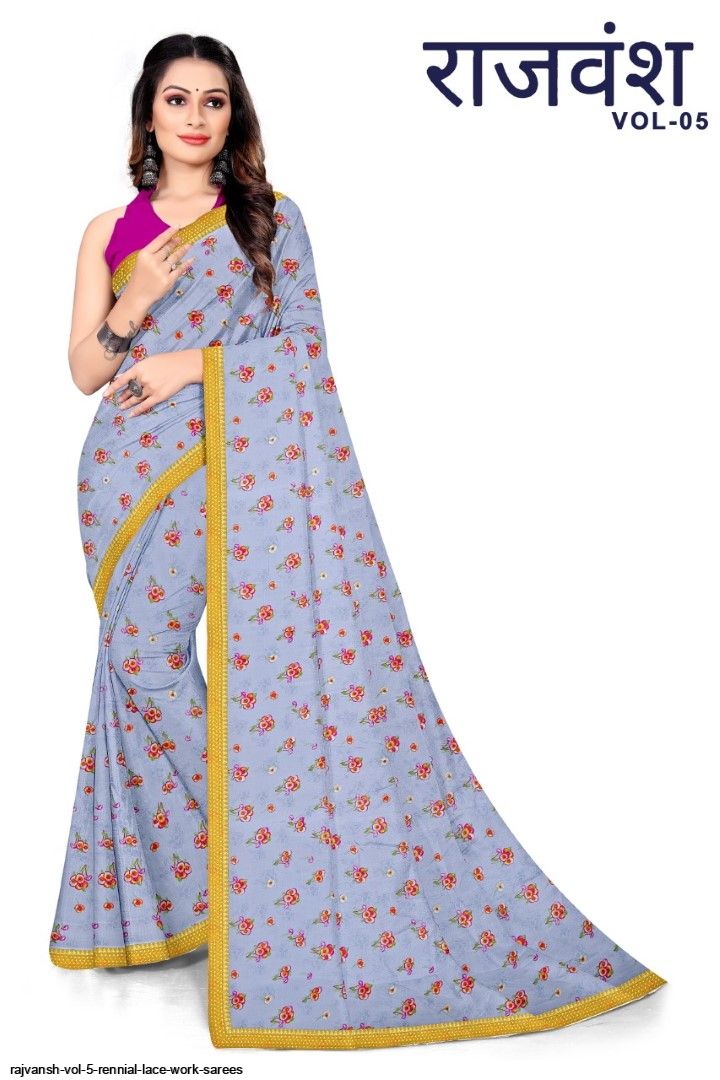 RAJVANSH VOL 5 RENNIAL LACE WORK SAREES