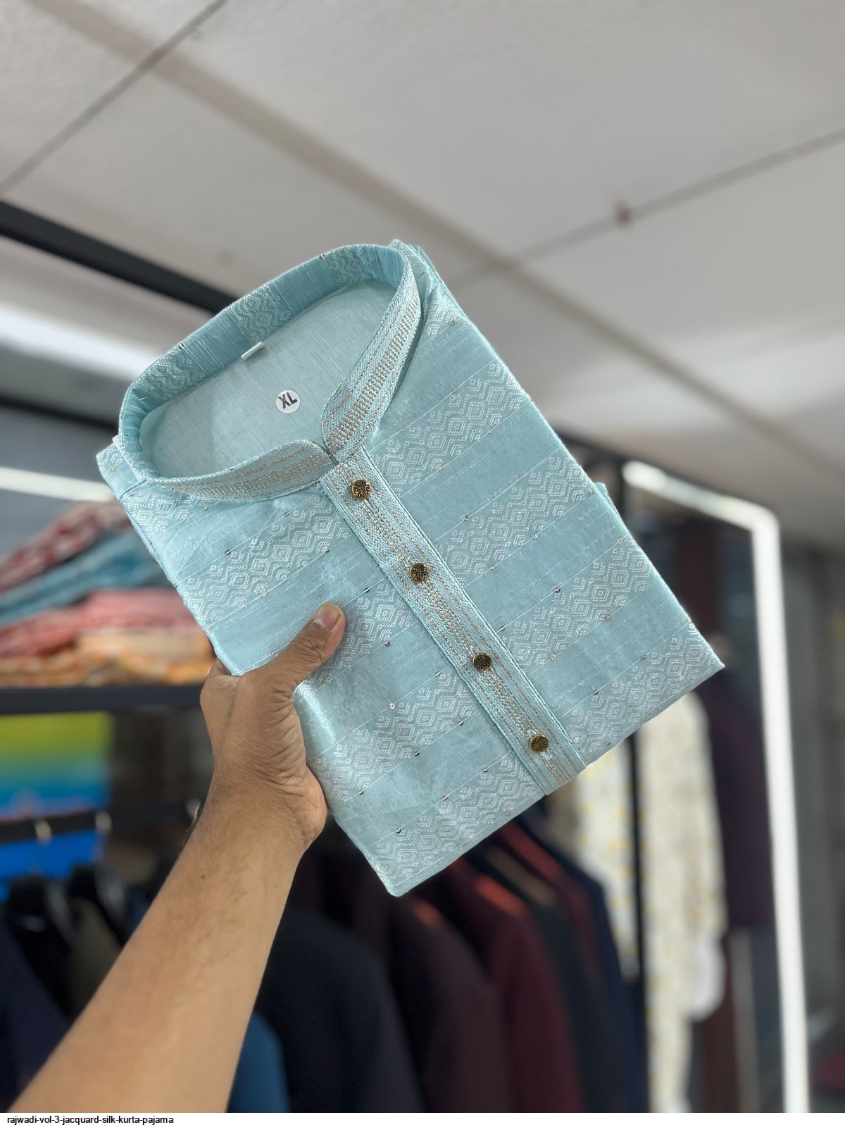 RAJWADI VOL 3 jacquard silk KURTA PAJAMA