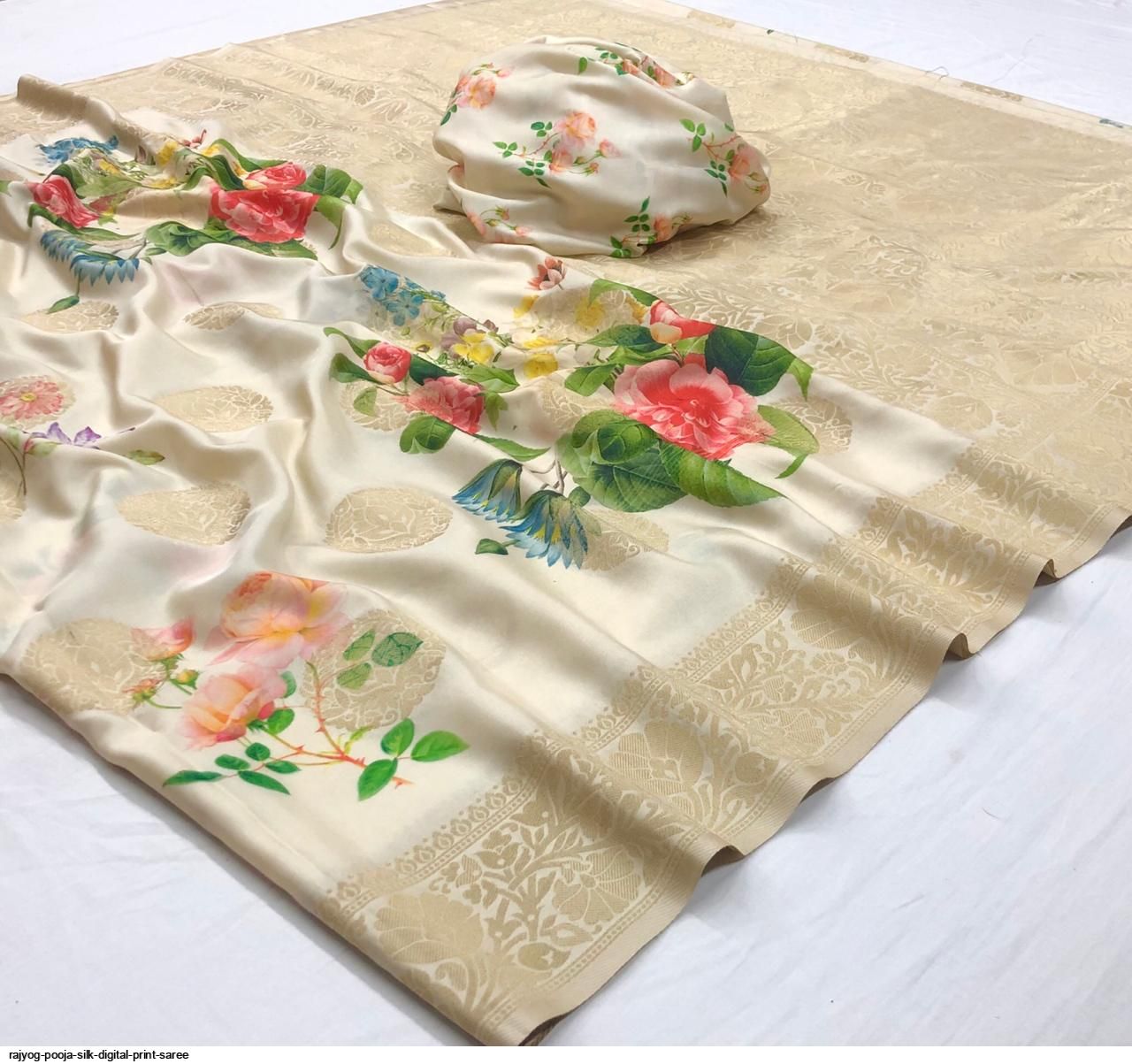 RAJYOG POOJA SILK DIGITAL PRINT SAREE