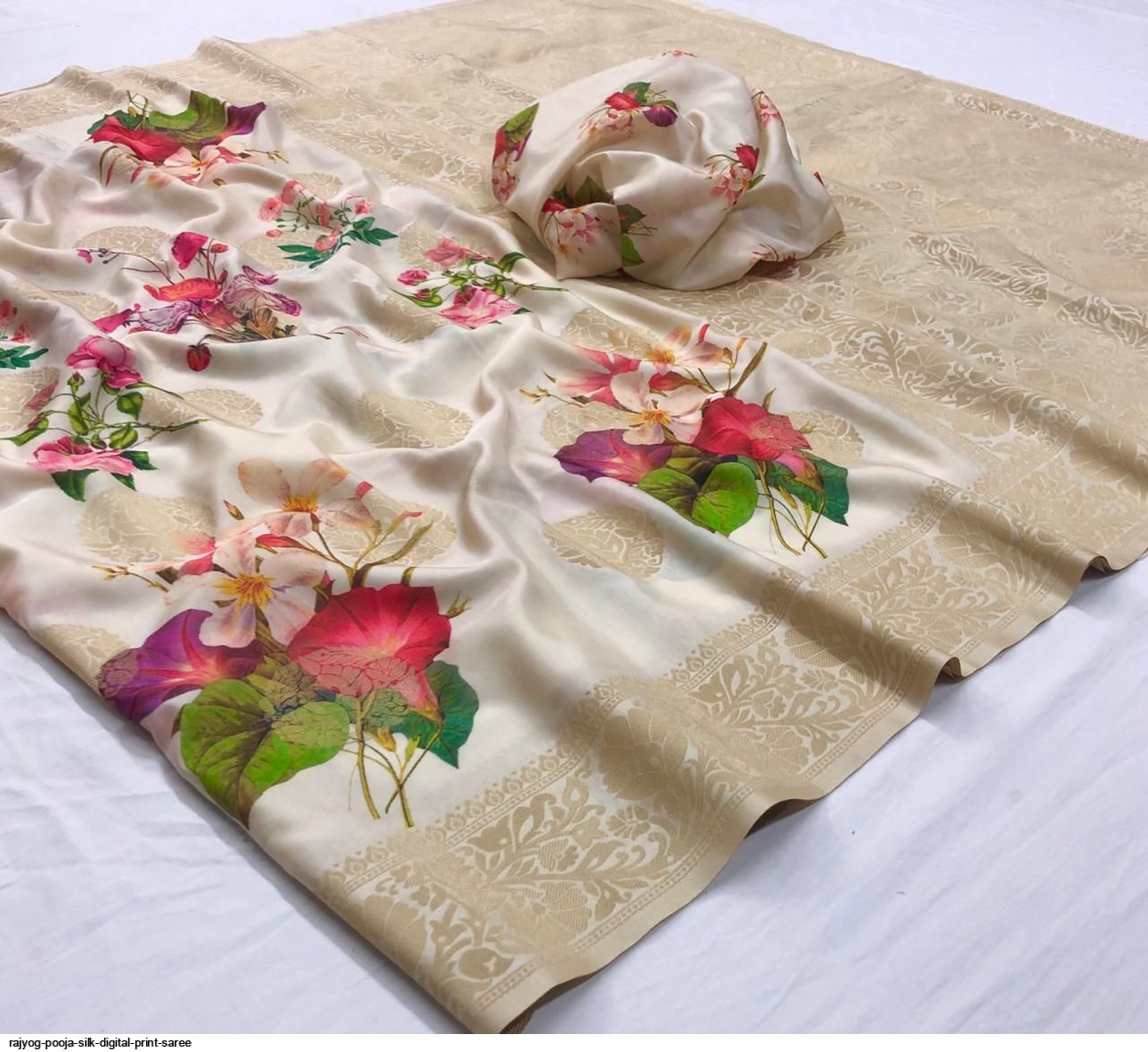 RAJYOG POOJA SILK DIGITAL PRINT SAREE