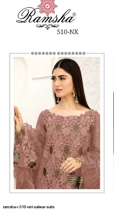 RAMSHA R 510 NET SALWAR SUITS