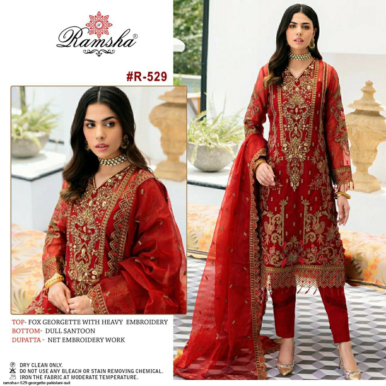 RAMSHA R 529 GEORGETTE pakistani suit
