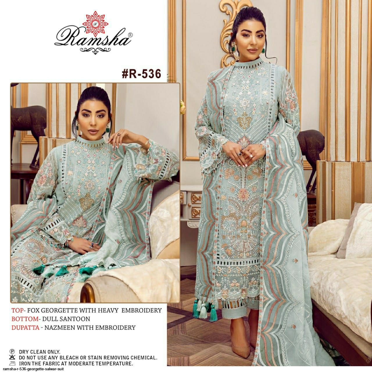 RAMSHA R 536 GEORGETTE SALWAR SUIT