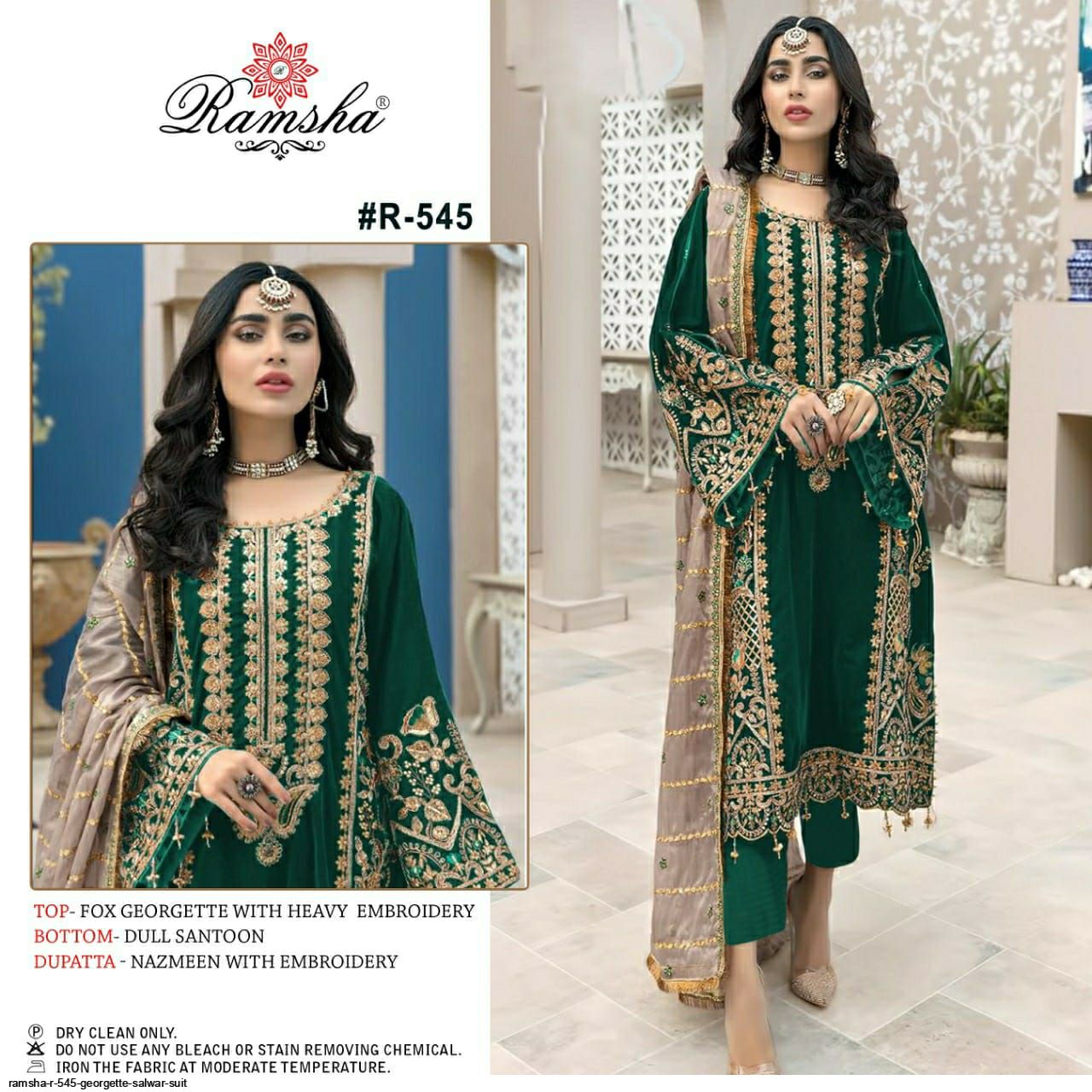 RAMSHA R 545 GEORGETTE SALWAR SUIT