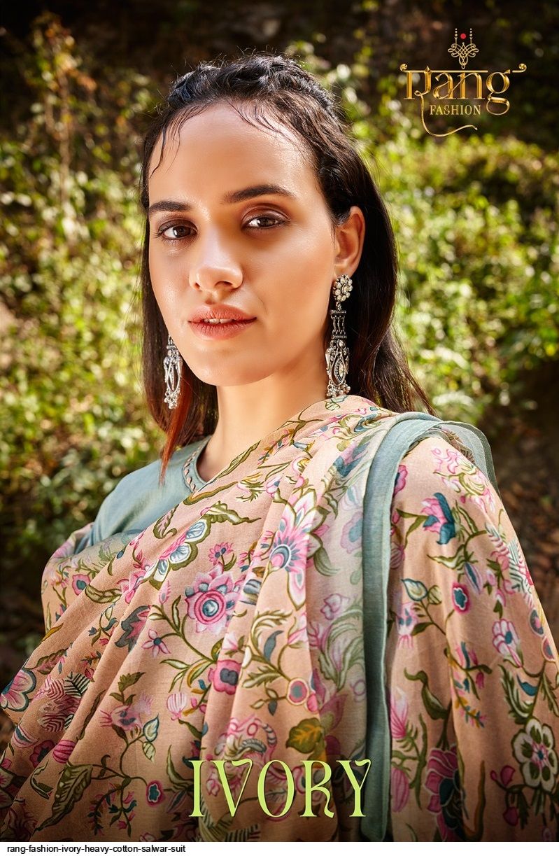 RANG FASHION IVORY HEAVY COTTON SALWAR SUIT