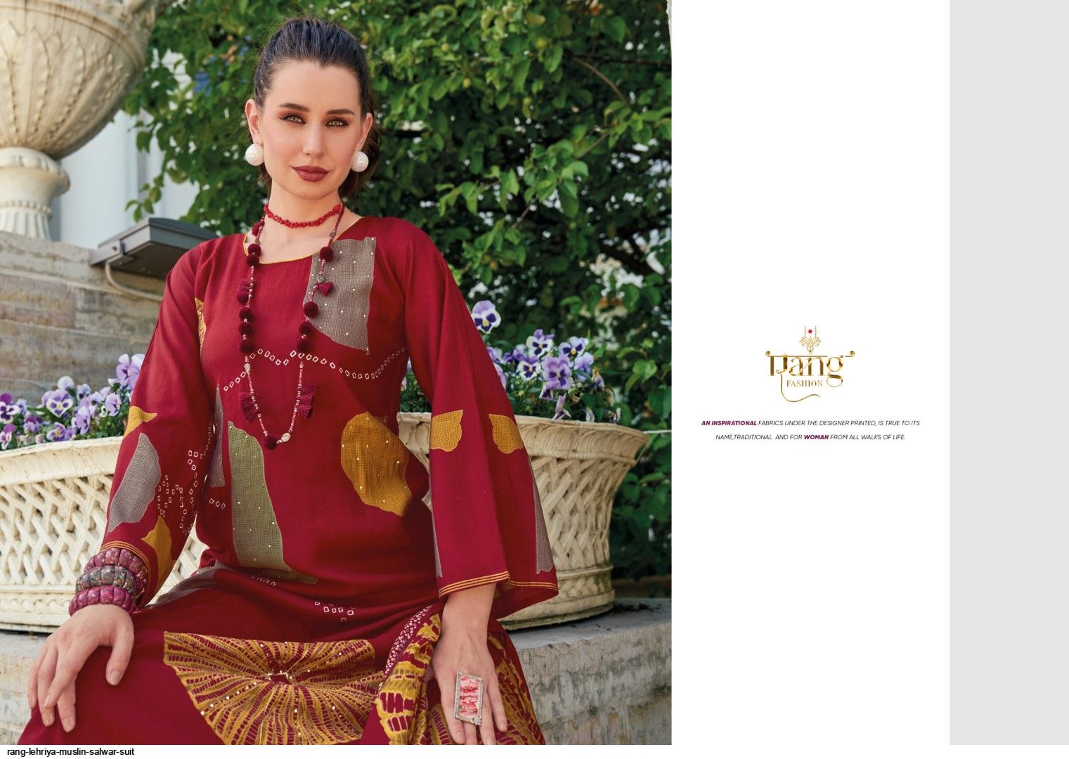 RANG LEHRIYA Muslin salwar suit