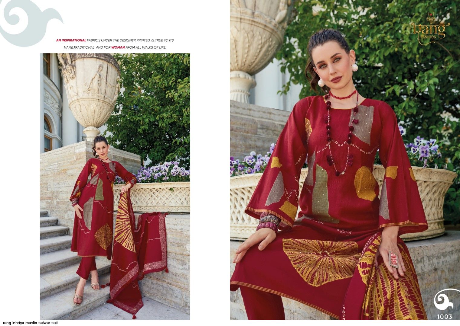 RANG LEHRIYA Muslin salwar suit