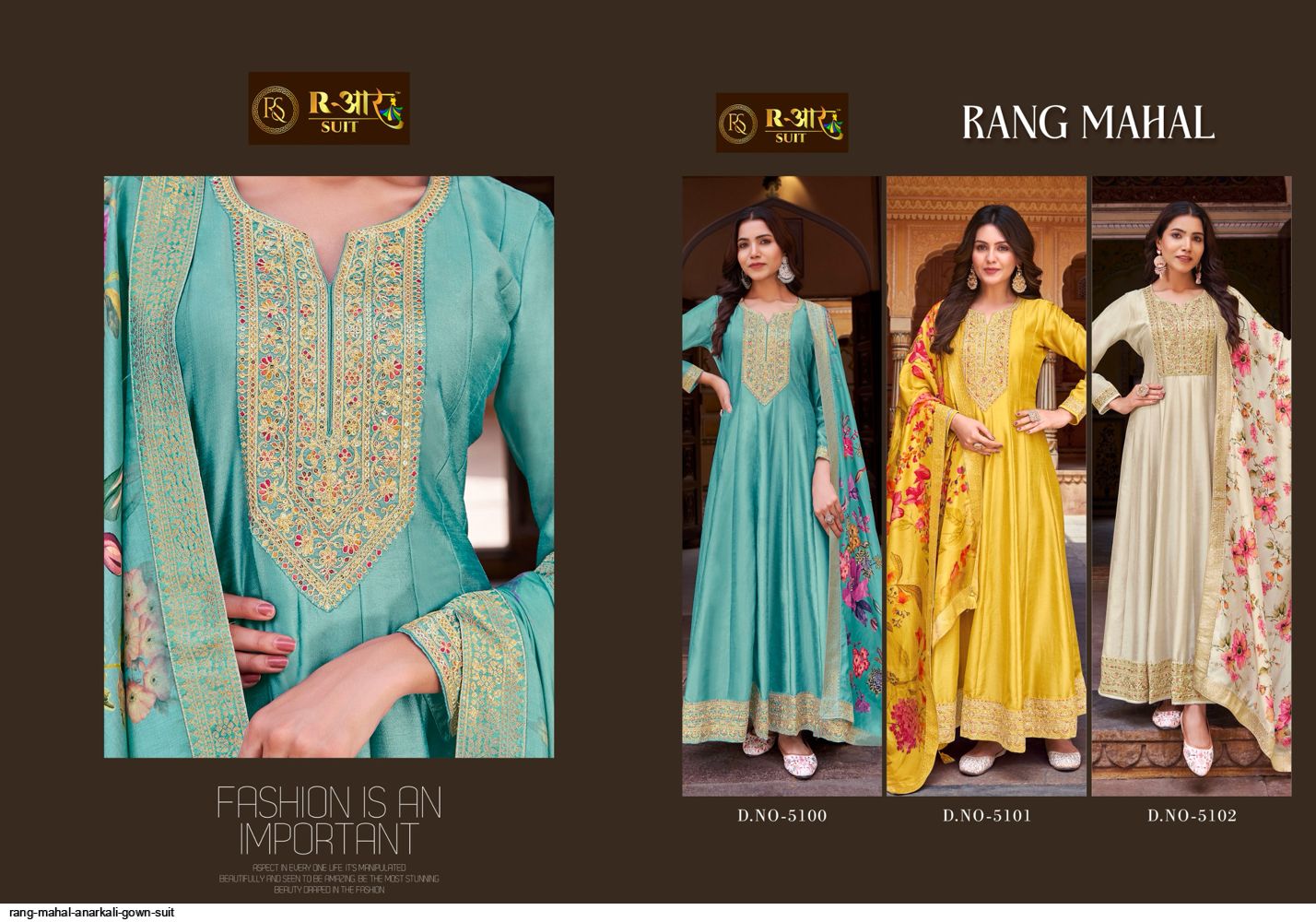 RANG MAHAL anarkali gown suit