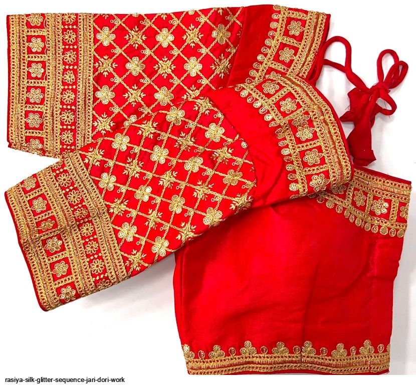 RASIYA silk glitter sequence jari dori work