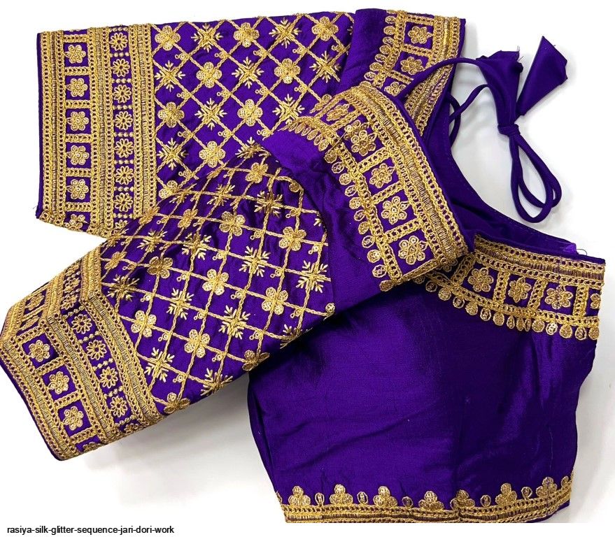 RASIYA silk glitter sequence jari dori work