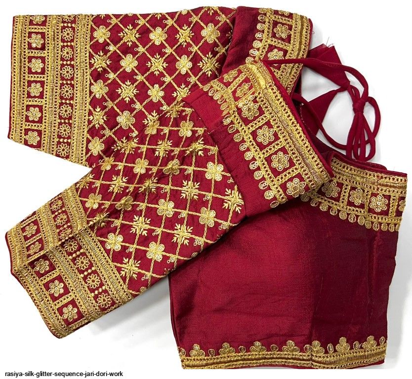 RASIYA silk glitter sequence jari dori work
