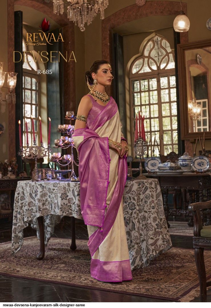 REWAA DEVSENA KANJEEVARAM SILK DESIGNER SAREE