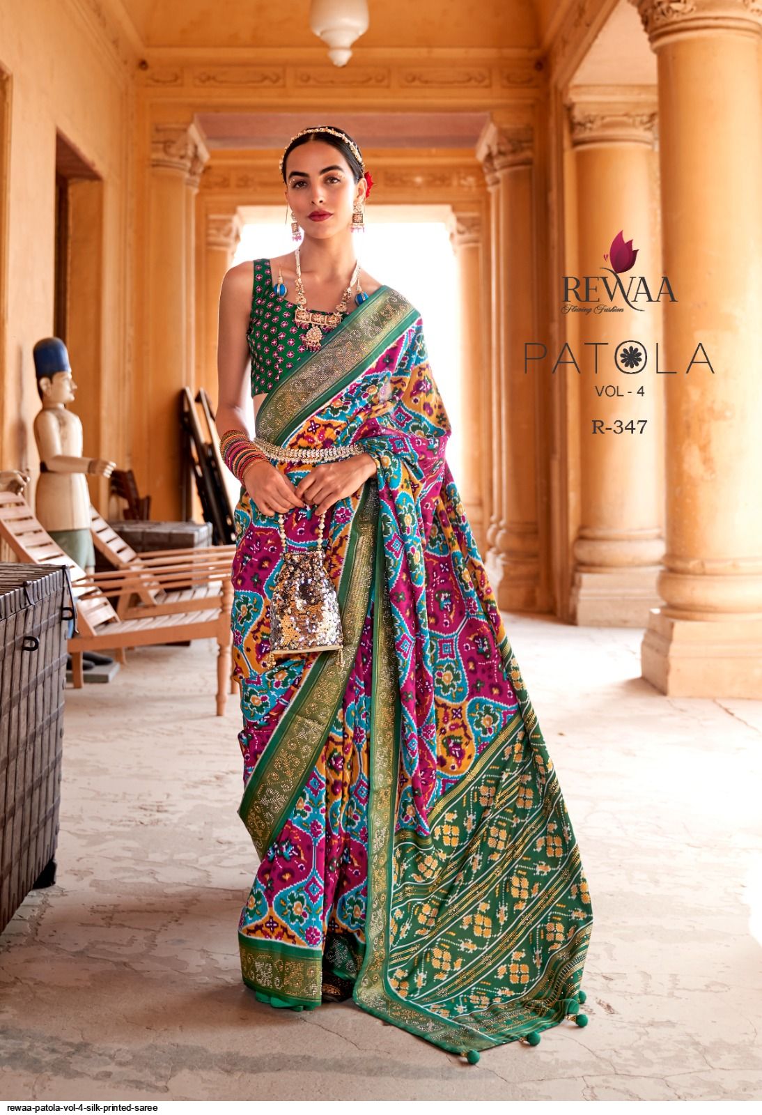 REWAA PATOLA VOL 4 SILK printed saree