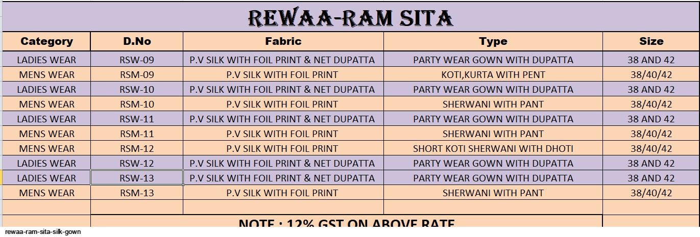 rewaa RAM SITA SILK gown