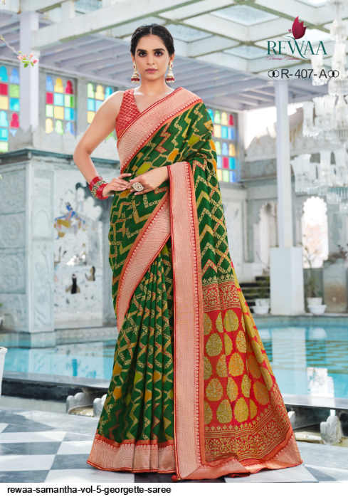 REWAA SAMANTHA VOL 5 GEORGETTE SAREE