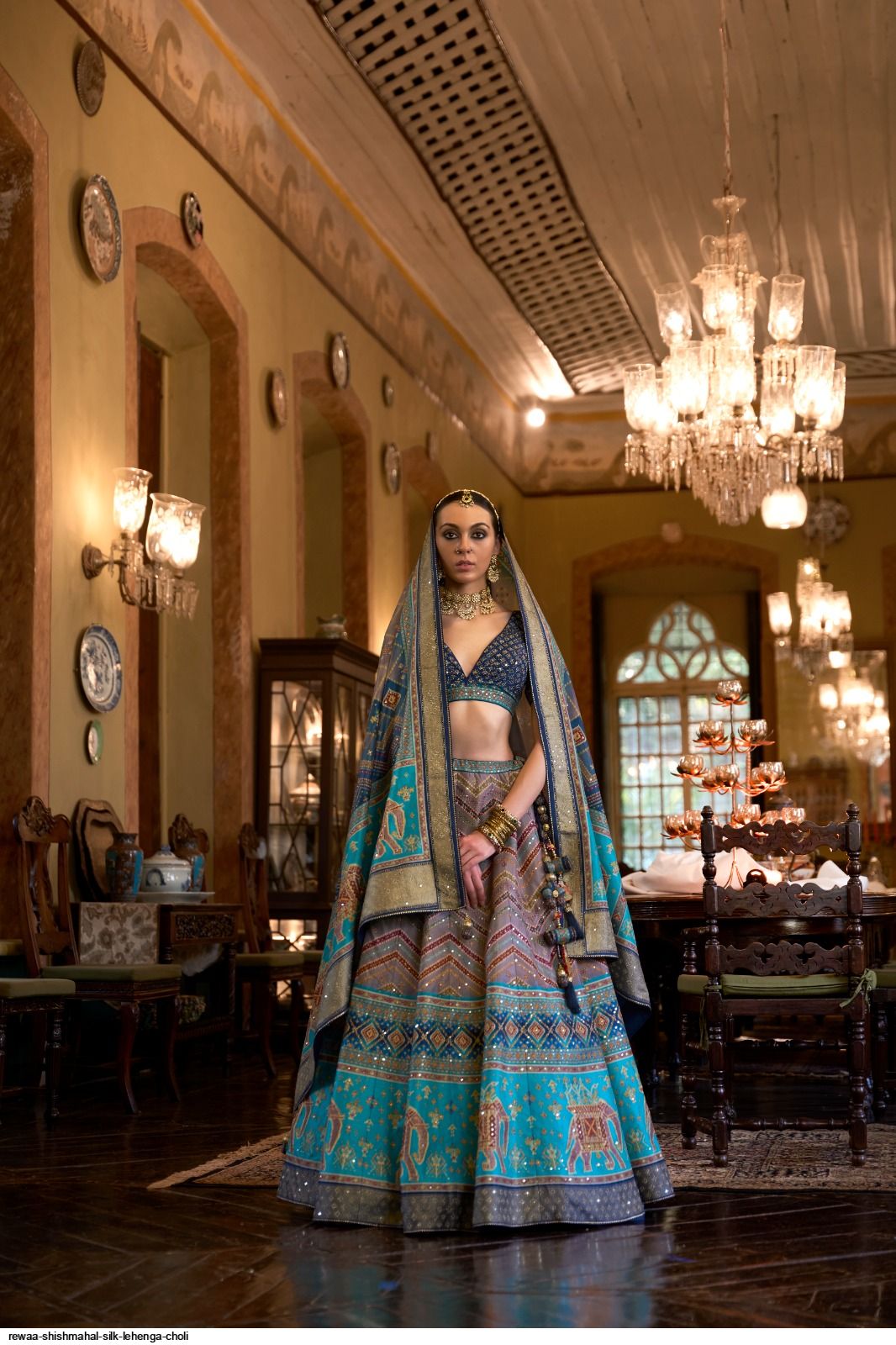 REWAA SHISHMAHAL SILK LEHENGA CHOLI