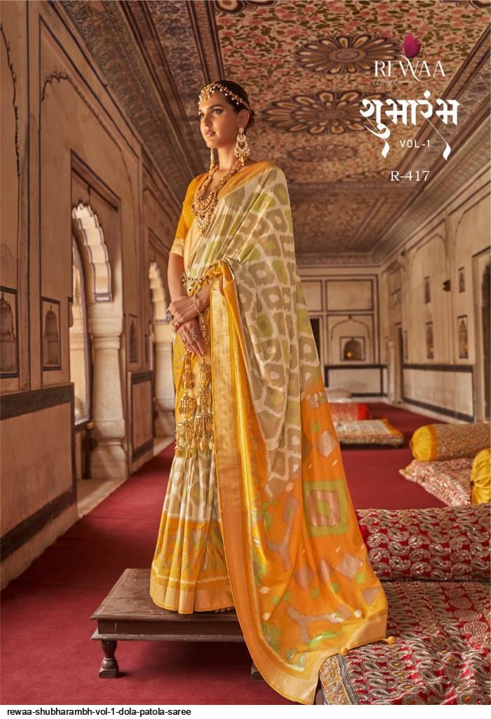 REWAA SHUBHARAMBH VOL 1 Dola patola SAREE