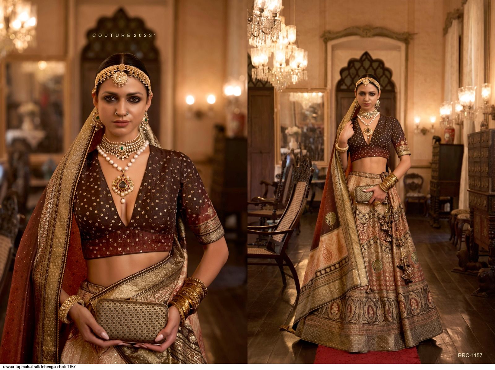 REWAA TAJ MAHAL SILK LEHENGA CHOLI