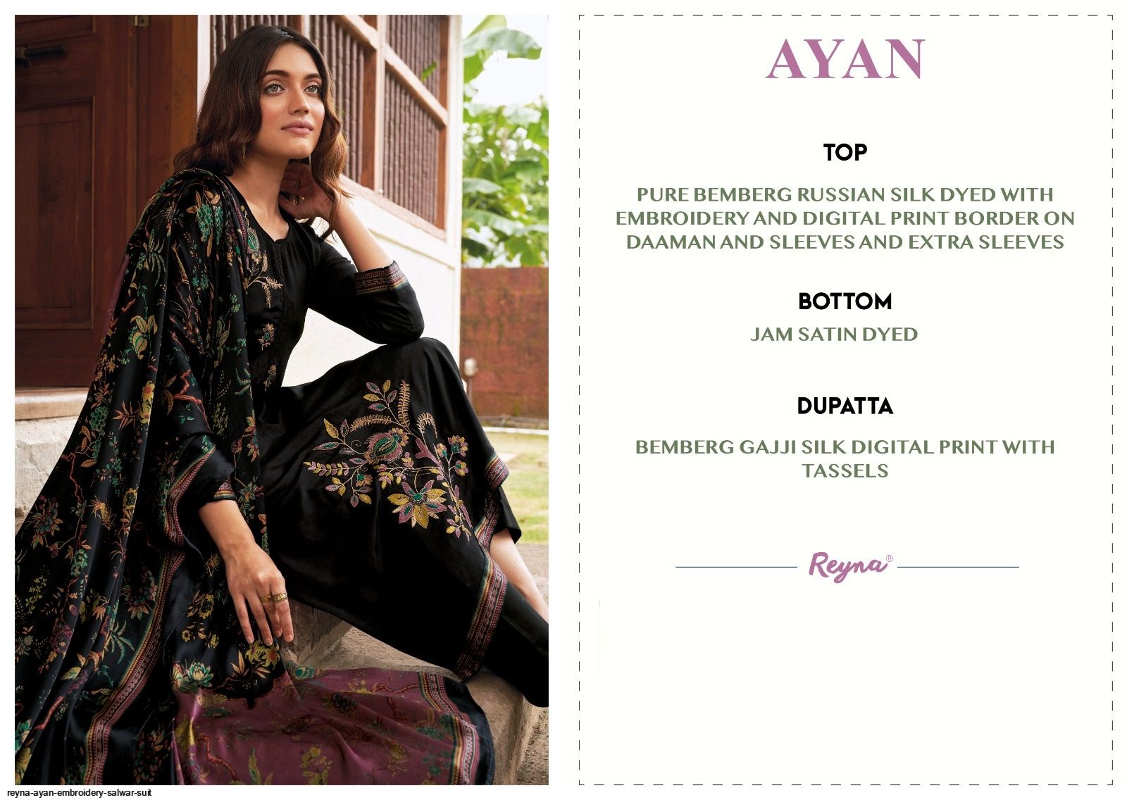 REYNA AYAN EMBROIDERY SALWAR SUIT