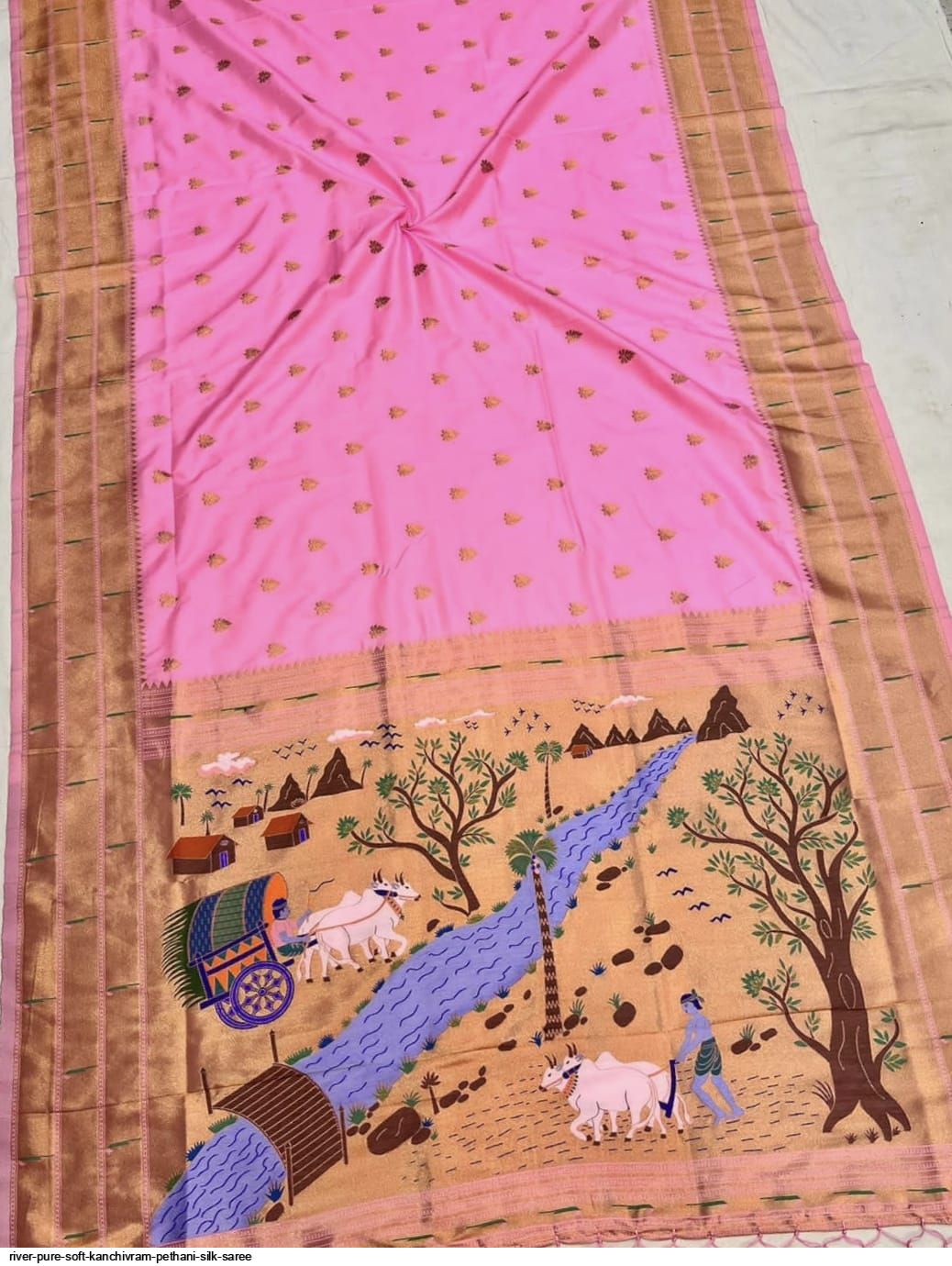 RIVER PURE SOFT KANCHIVRAM PETHANI SILK SAREE