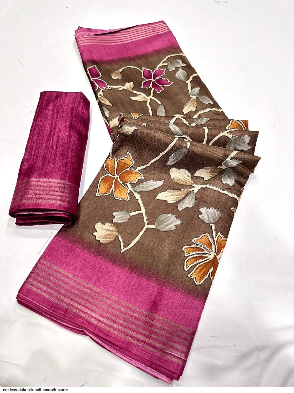 RKC less Dola silk soft smooth SAREE