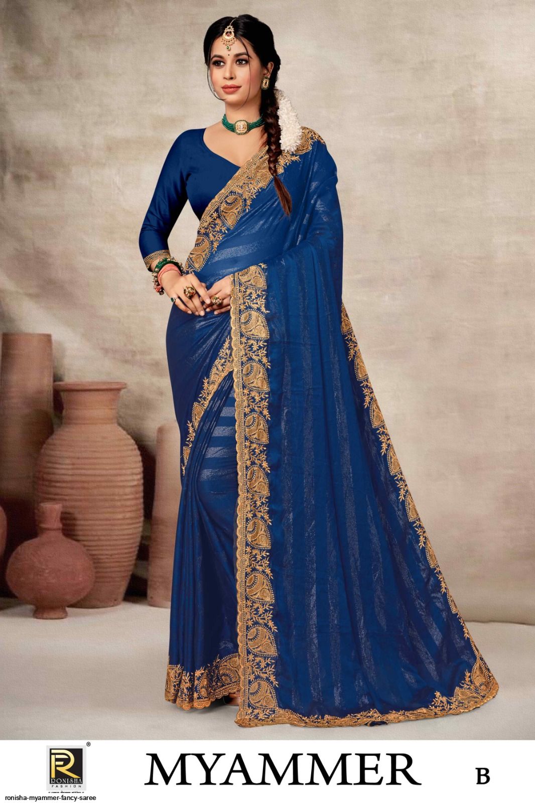 ronisha MYAMMER fancy saree