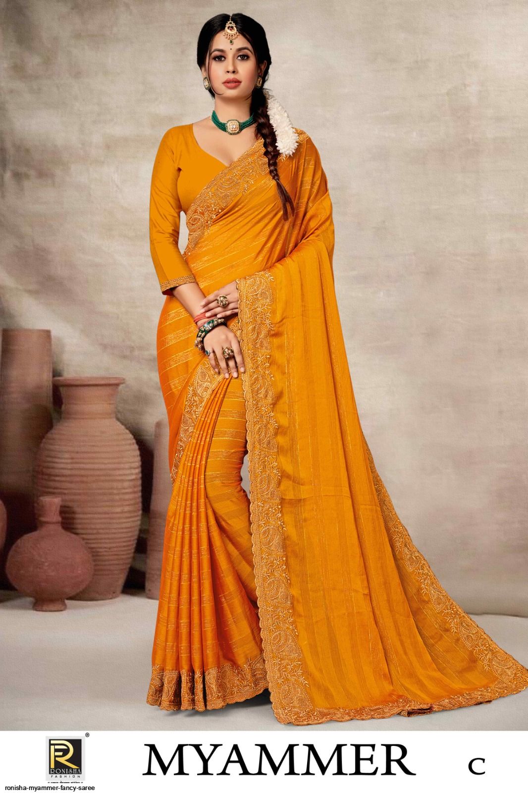 ronisha MYAMMER fancy saree