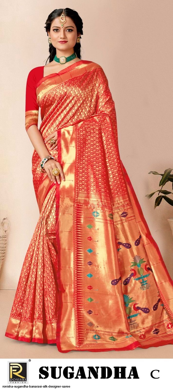 Ronisha Sugandha banarasi silk designer saree