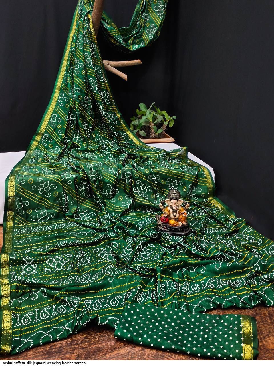 ROSHNI Taffeta Silk JEQUARD weaving Border SAREES