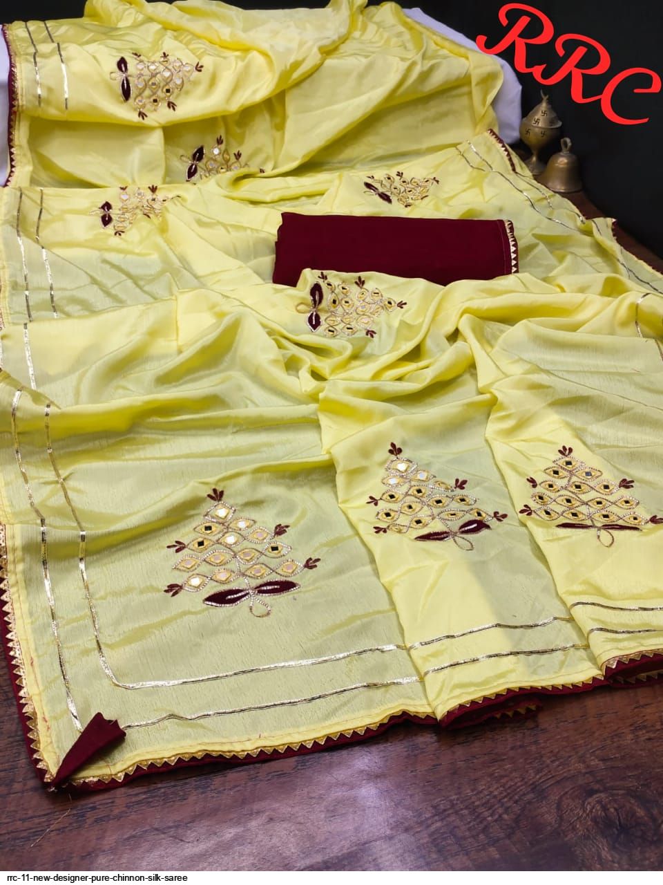 RRC 11 NEW DESIGNER PURE CHINNON SILK SAREE