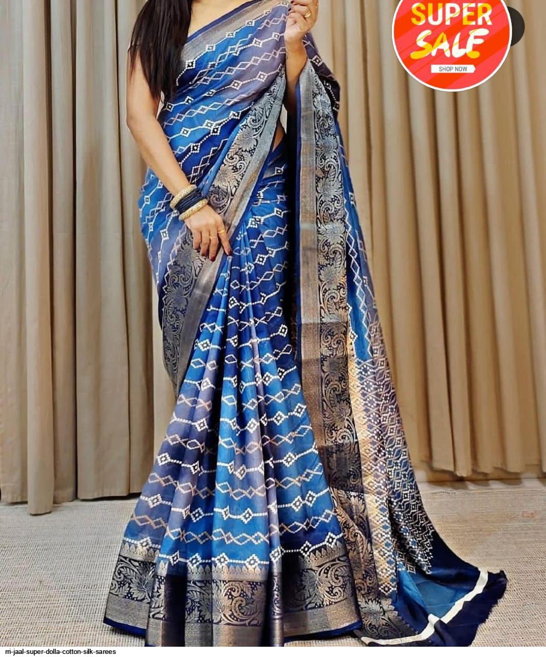 RRI Jaal Super Dolla cotton silk sarees
