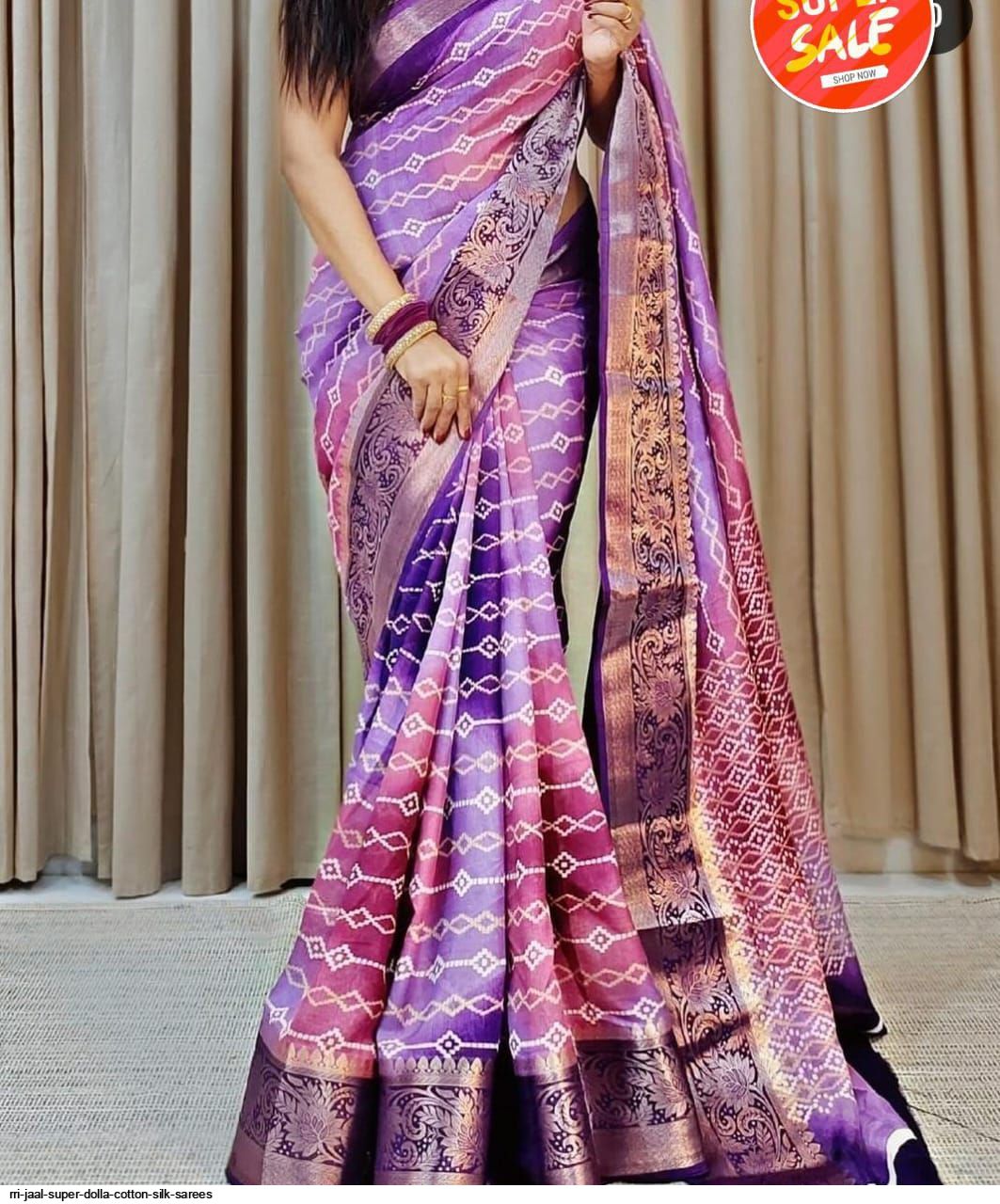 RRI Jaal Super Dolla cotton silk sarees