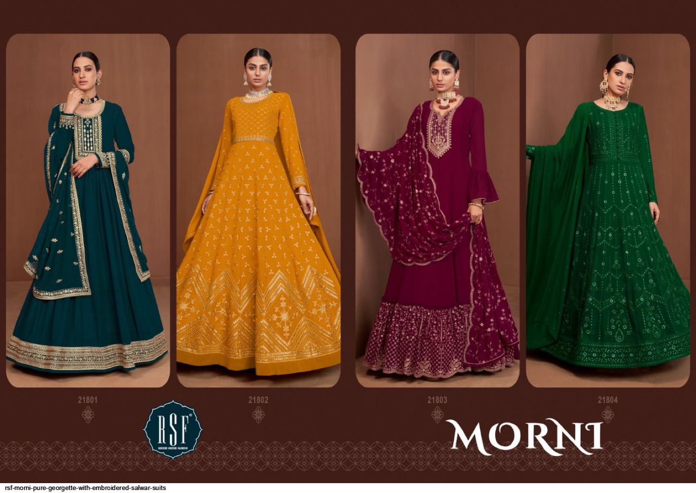 Rsf Morni Pure Georgette With Embroidered Salwar Suits