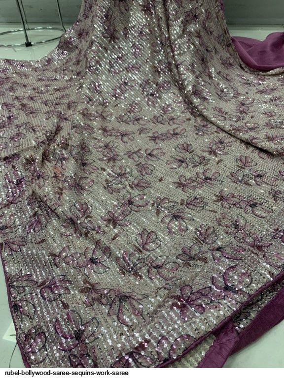 RUBEL BOLLYWOOD SAREE SEQUINS WORK SAREE