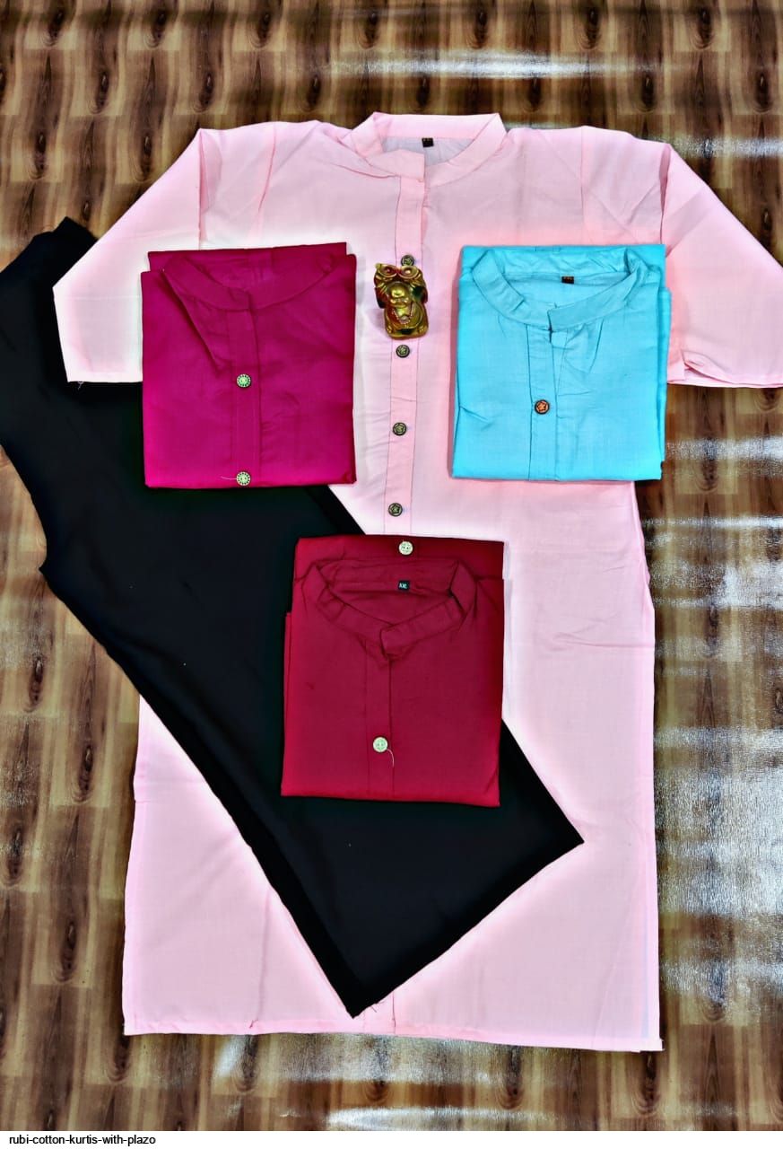 RUBI COTTON Kurtis With Plazo