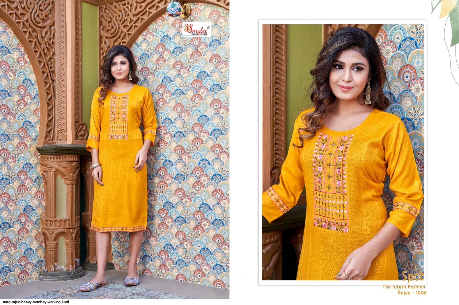 Rung RAJEE HEAVY bombay waiving kurti