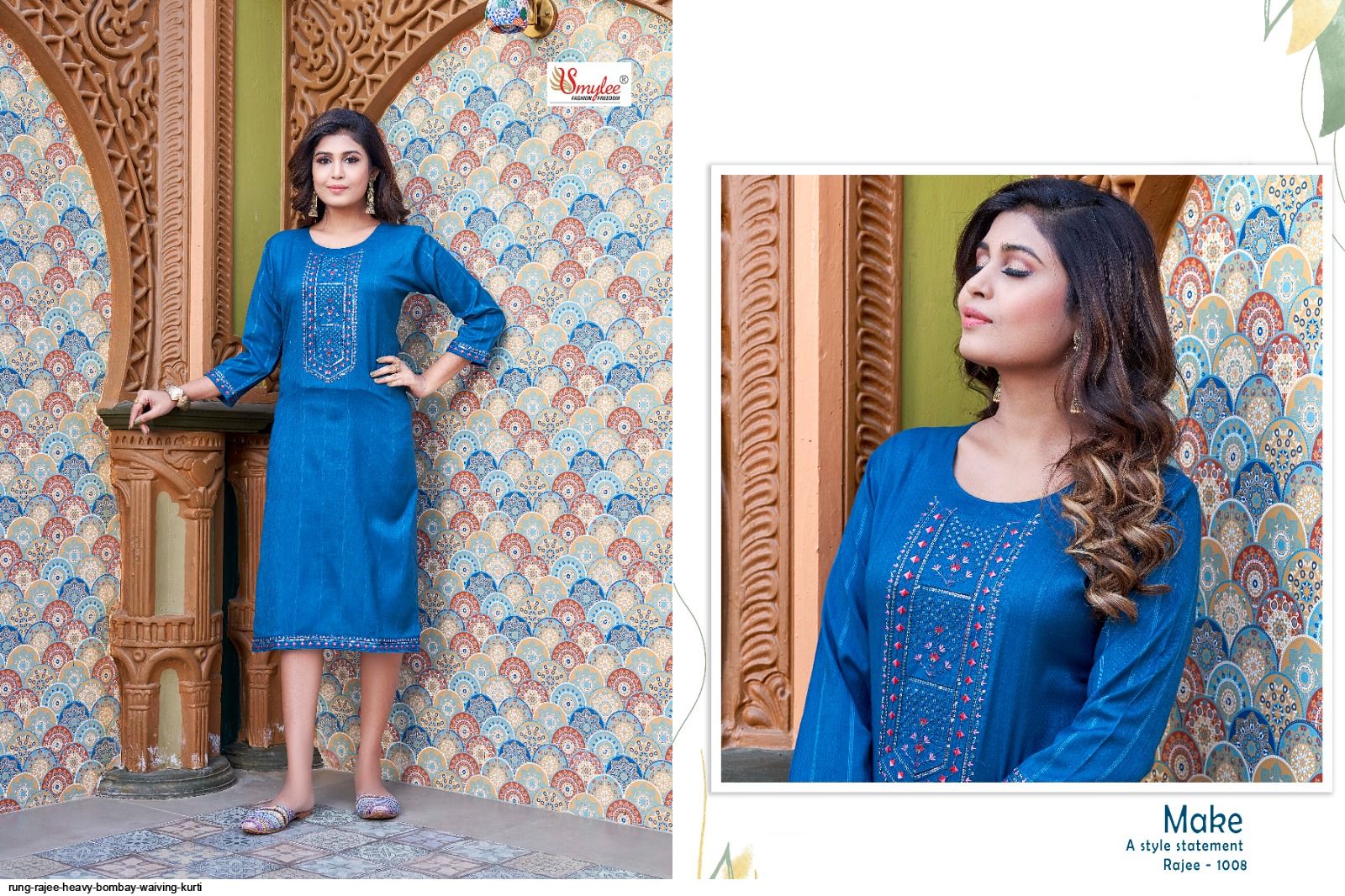 Rung RAJEE HEAVY bombay waiving kurti