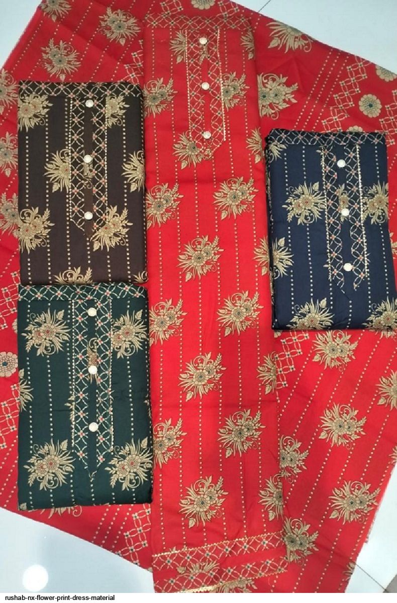 RUSHAB NX FLOWER PRINT DRESS MATERIAL