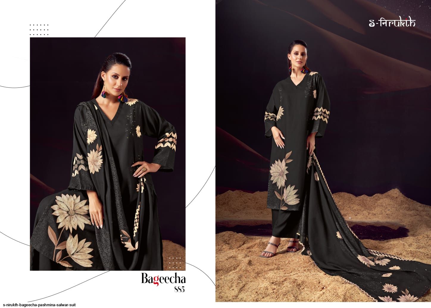 S NIRUKTH BAGEECHA PASHMINA SALWAR SUIT