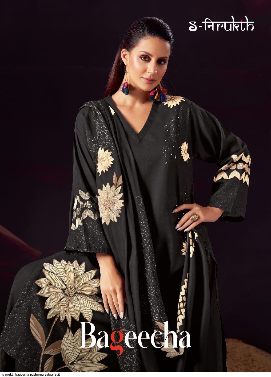 S NIRUKTH BAGEECHA PASHMINA SALWAR SUIT