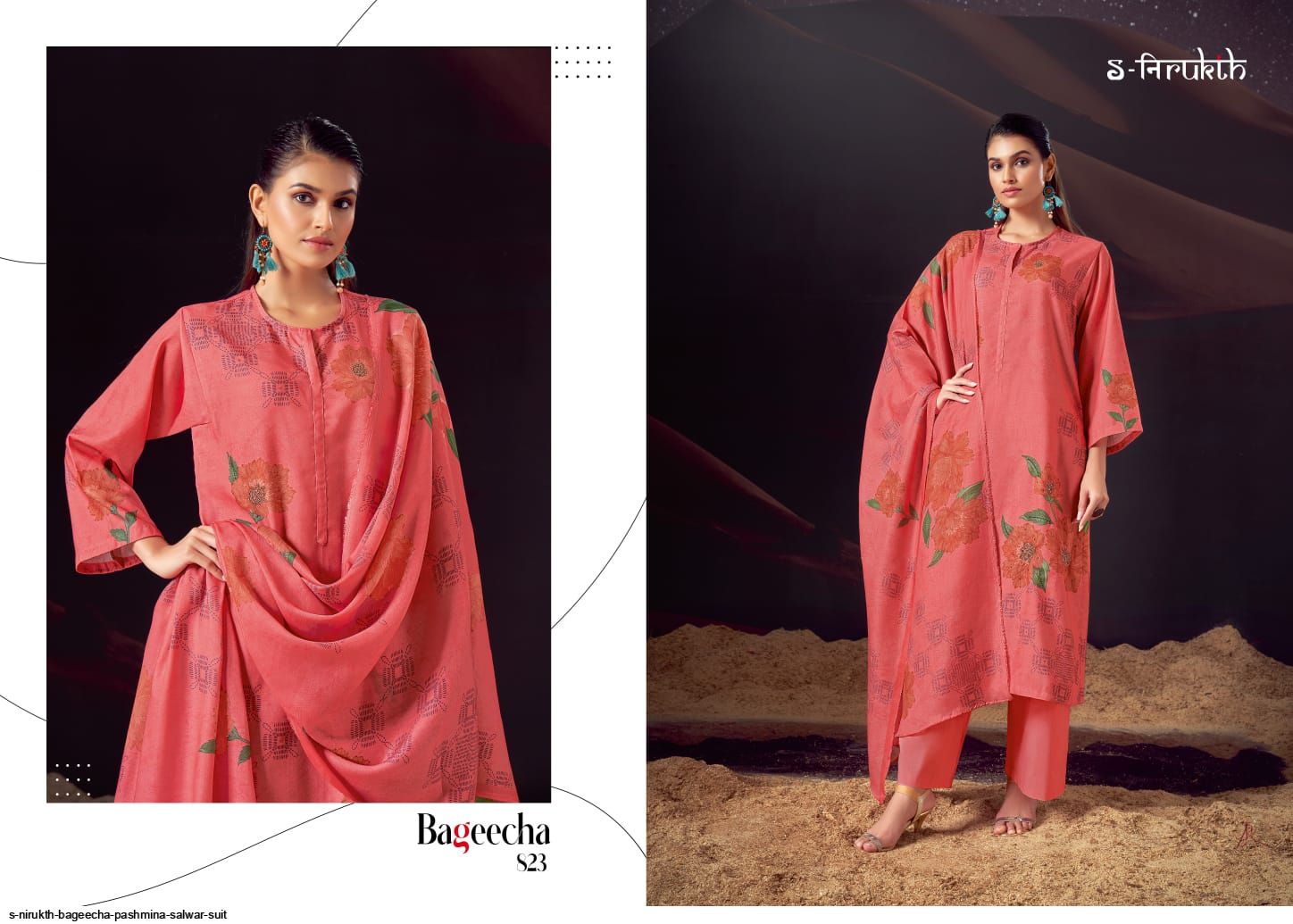 S NIRUKTH BAGEECHA PASHMINA SALWAR SUIT