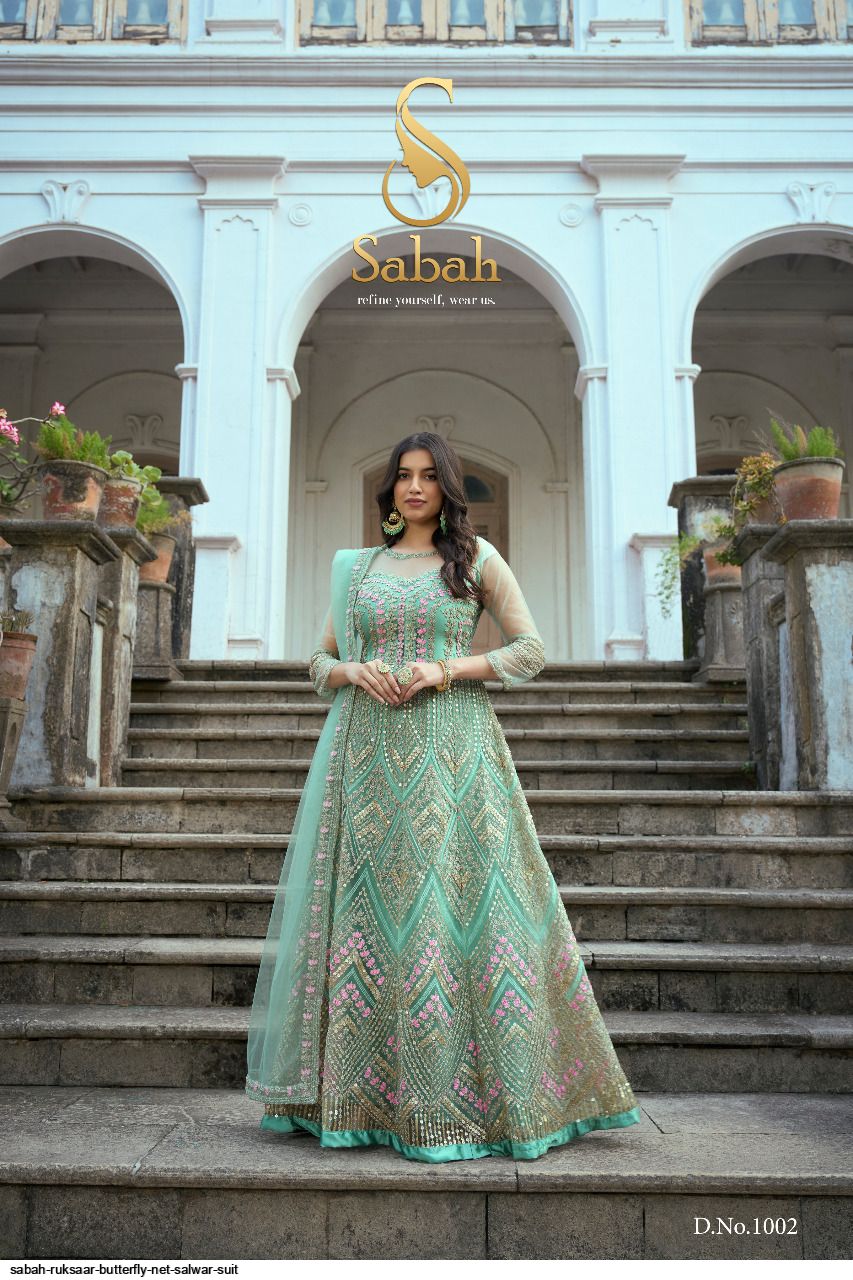 Sabah Ruksaar Butterfly Net SALWAR SUIT