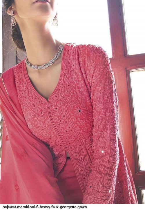 Sajawat meraki vol 6 heavy faux georgette gown