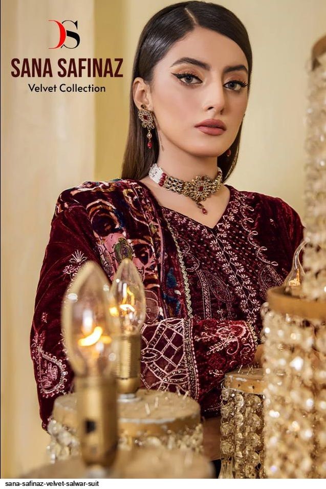 sana safinaz velvet salwar suit
