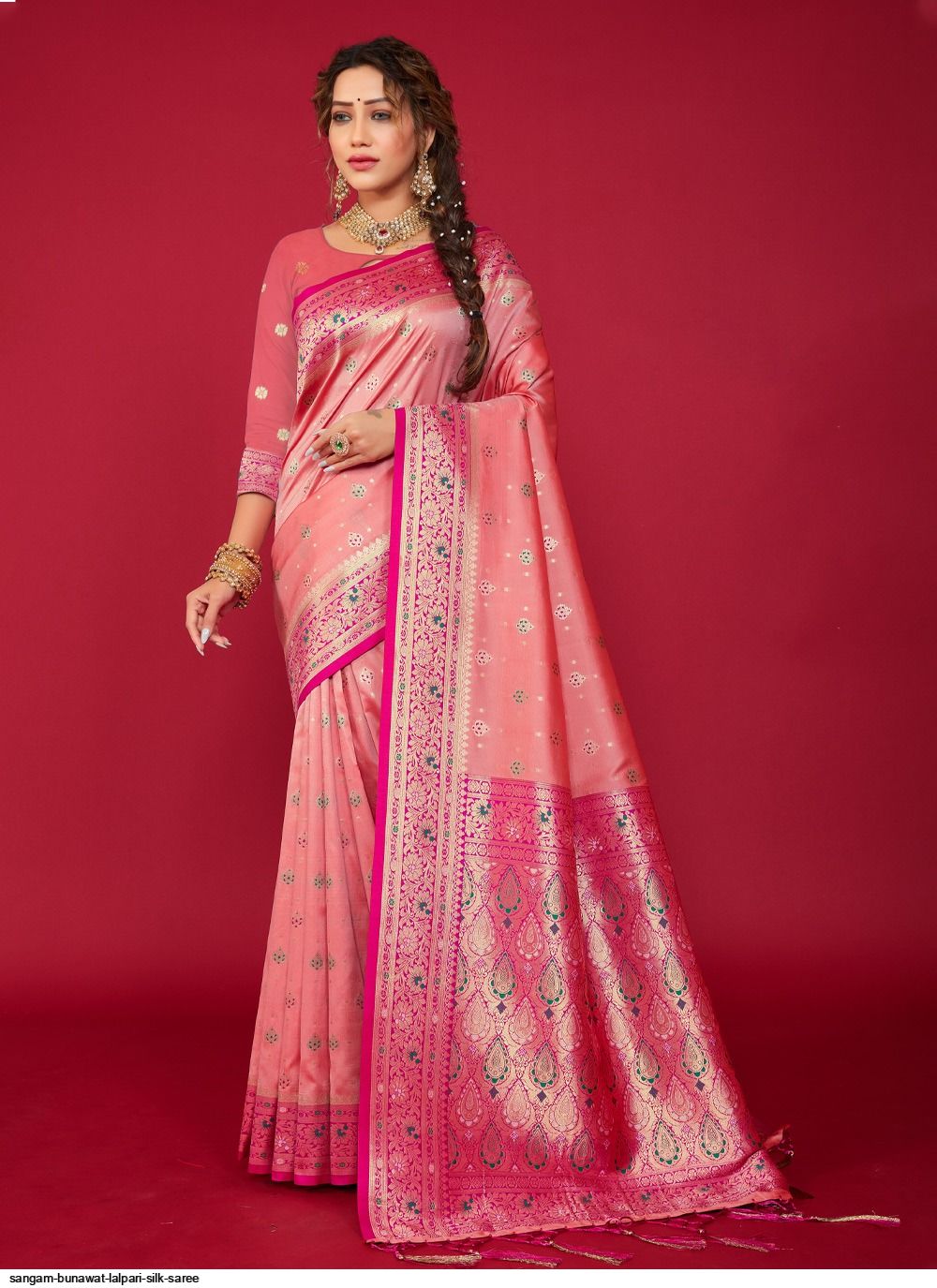 SANGAM BUNAWAT LALPARI SILK SAREE
