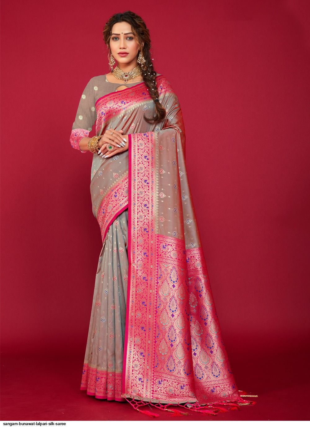 SANGAM BUNAWAT LALPARI SILK SAREE