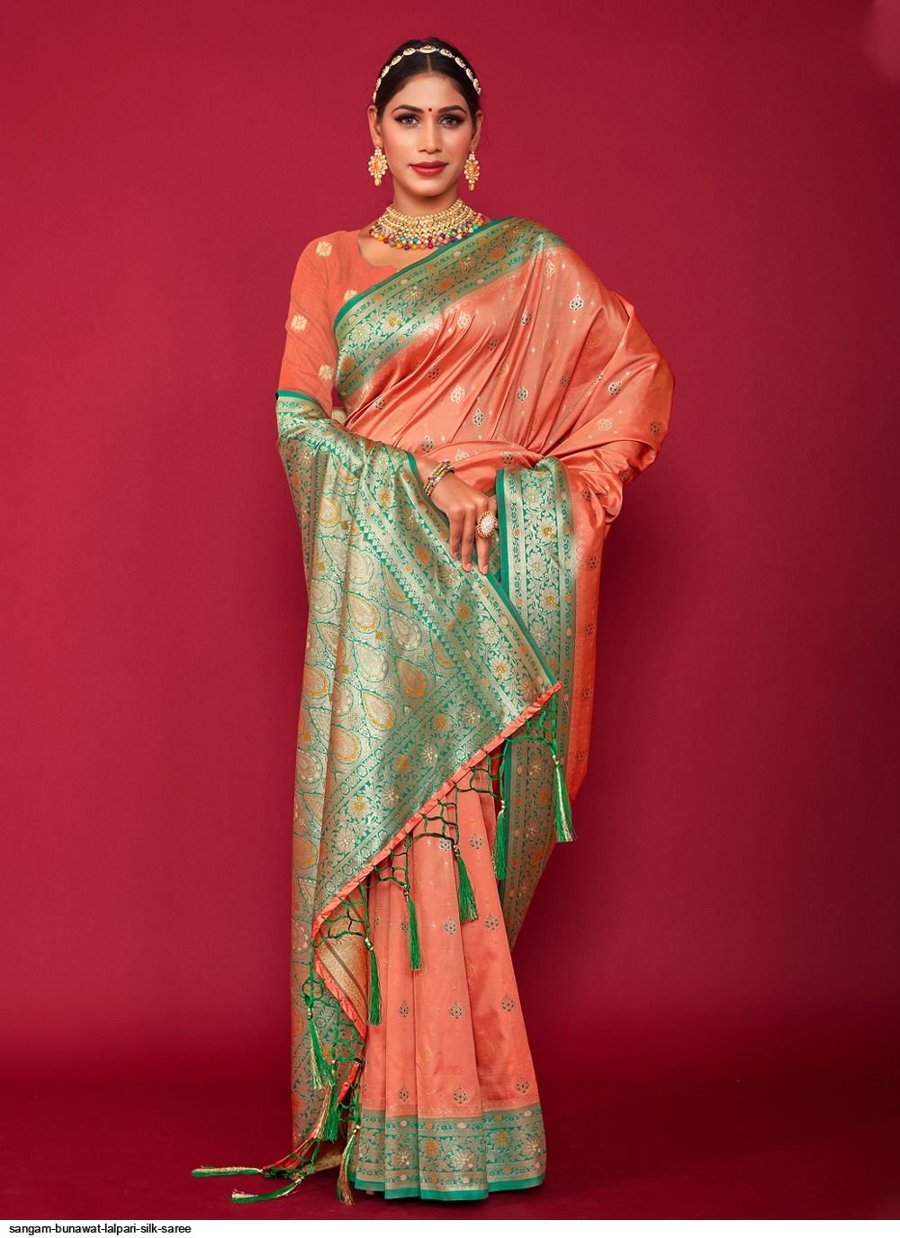 SANGAM BUNAWAT LALPARI SILK SAREE