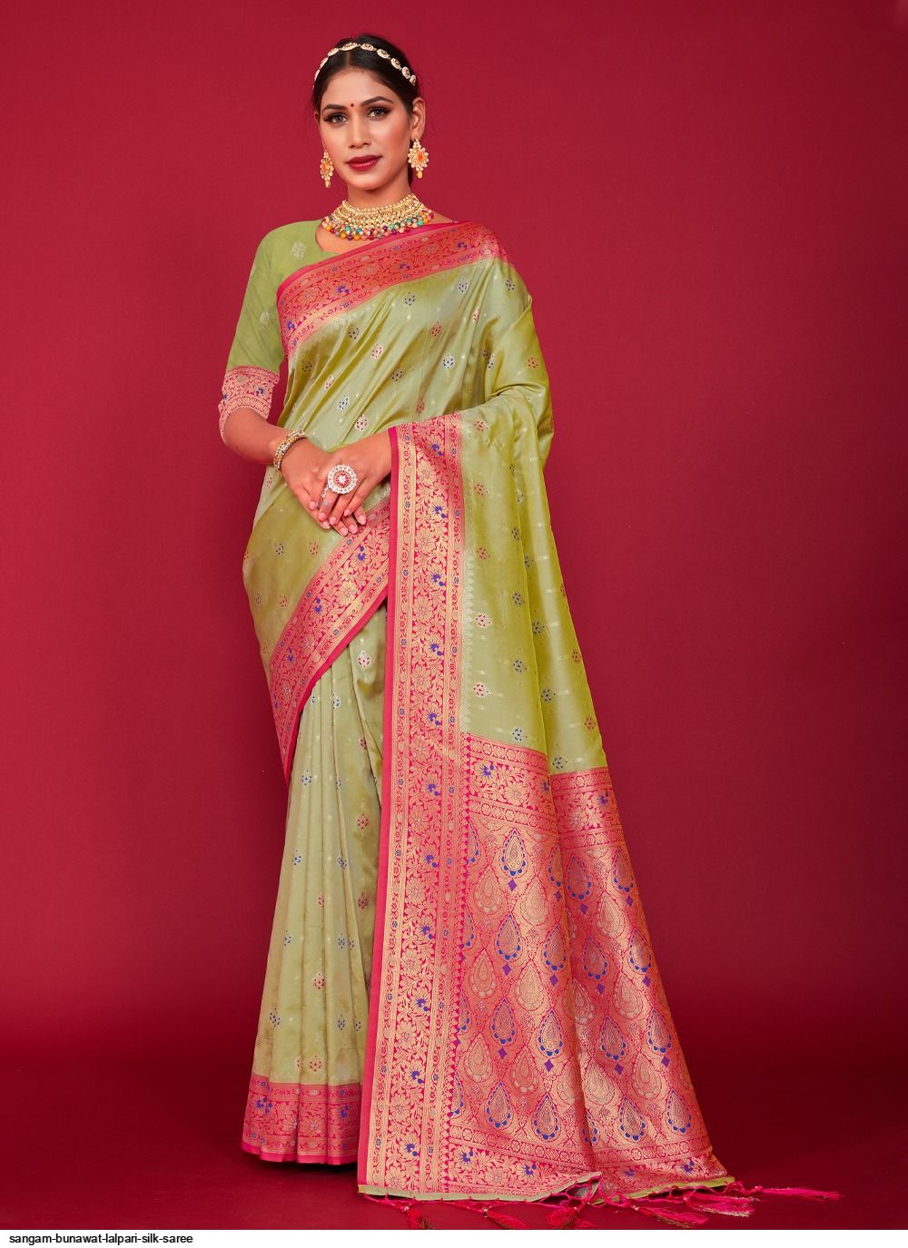SANGAM BUNAWAT LALPARI SILK SAREE