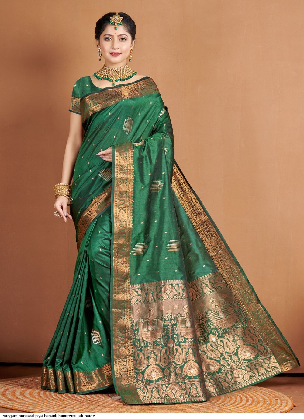SANGAM BUNAWAT PIYA BASANTI BANAREASI SILK SAREE