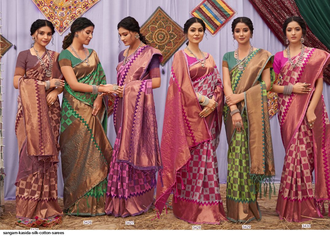 SANGAM KASIDA SILK COTTON SAREES